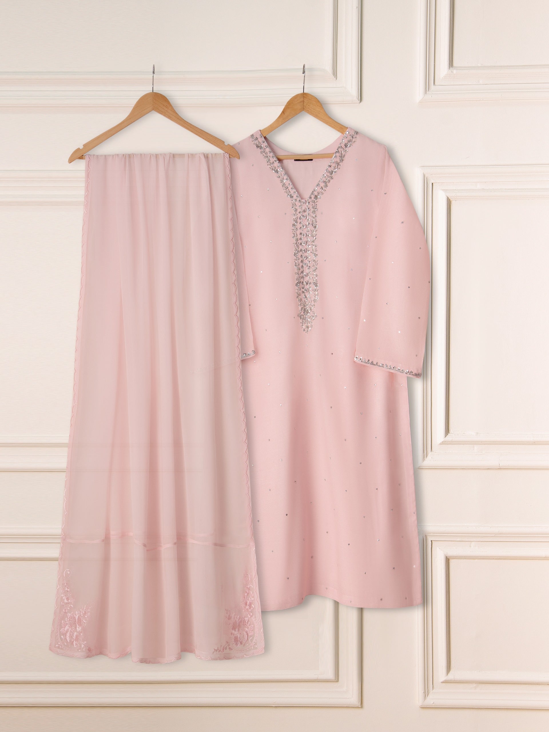 3 Piece- Pure Cotton Net Embroidered Suit S111134 – Aghanoorinternational