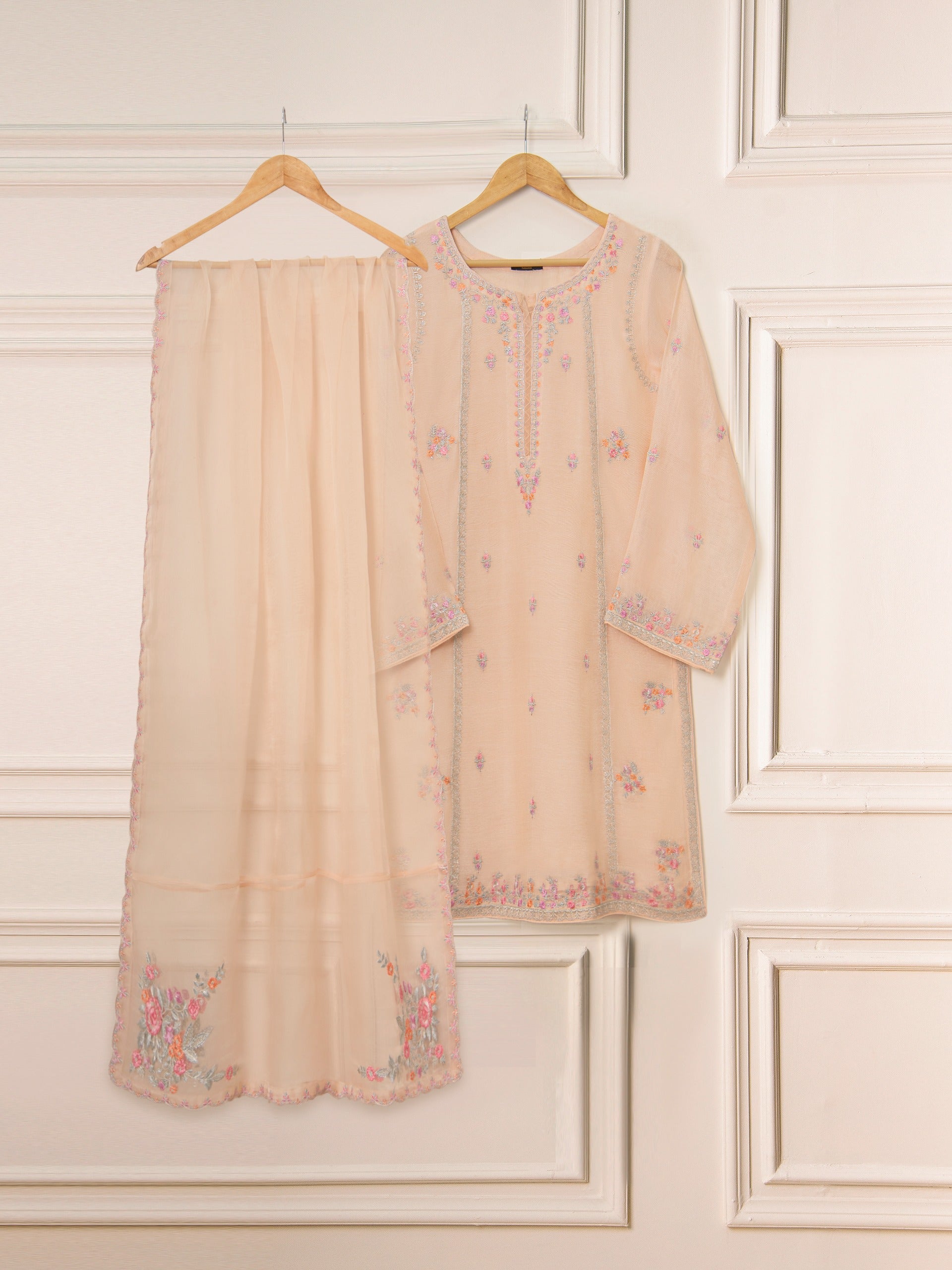 3 Piece - Pure Cotton Net Embroidered Suit S111304 – Aghanoorinternational