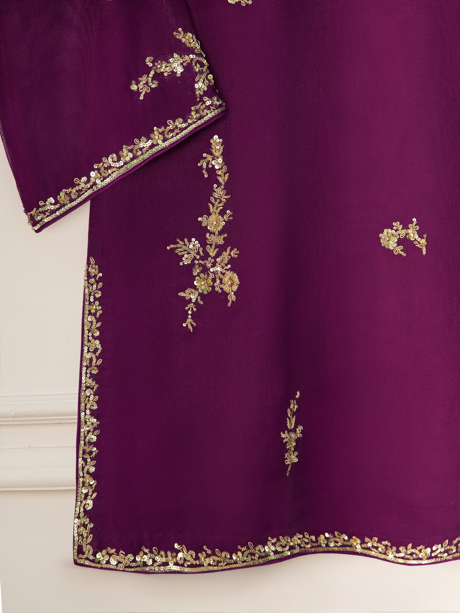 3 Piece- Pure Cotton Net Embroidered Suit S111238 – Aghanoorinternational