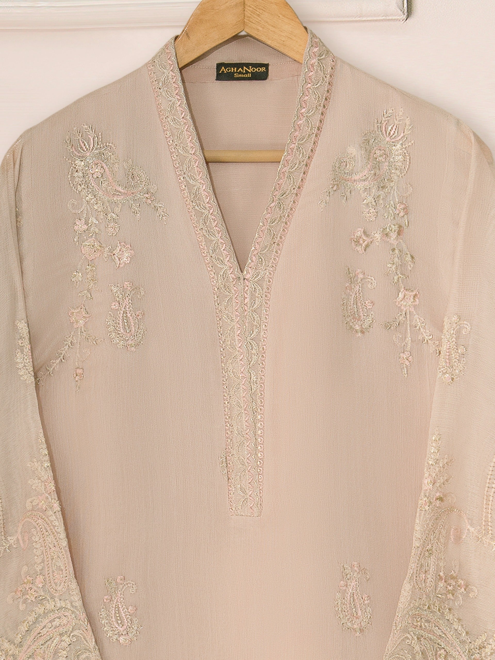 3 Piece - Pure Cotton Net Embroidered Suit S111299 – Aghanoorinternational