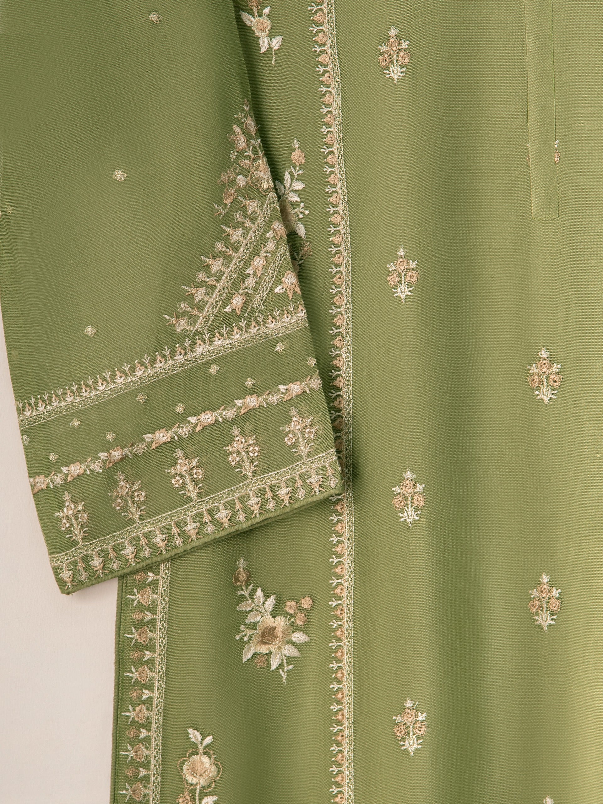 3 Piece- Pure Cotton Net Embroidered Suit S111071 – Aghanoorinternational