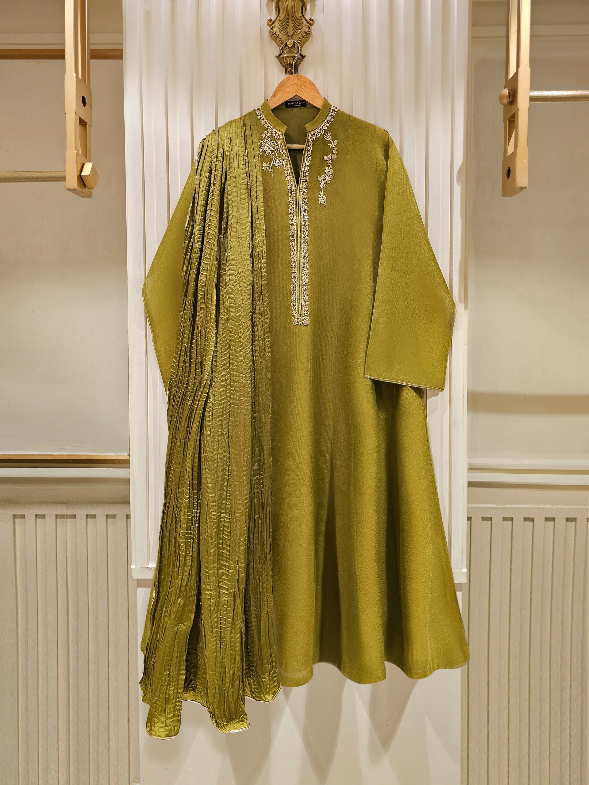 3 Piece - Pure Cotton Net Embroidered Suit S111459 – Aghanoorinternational