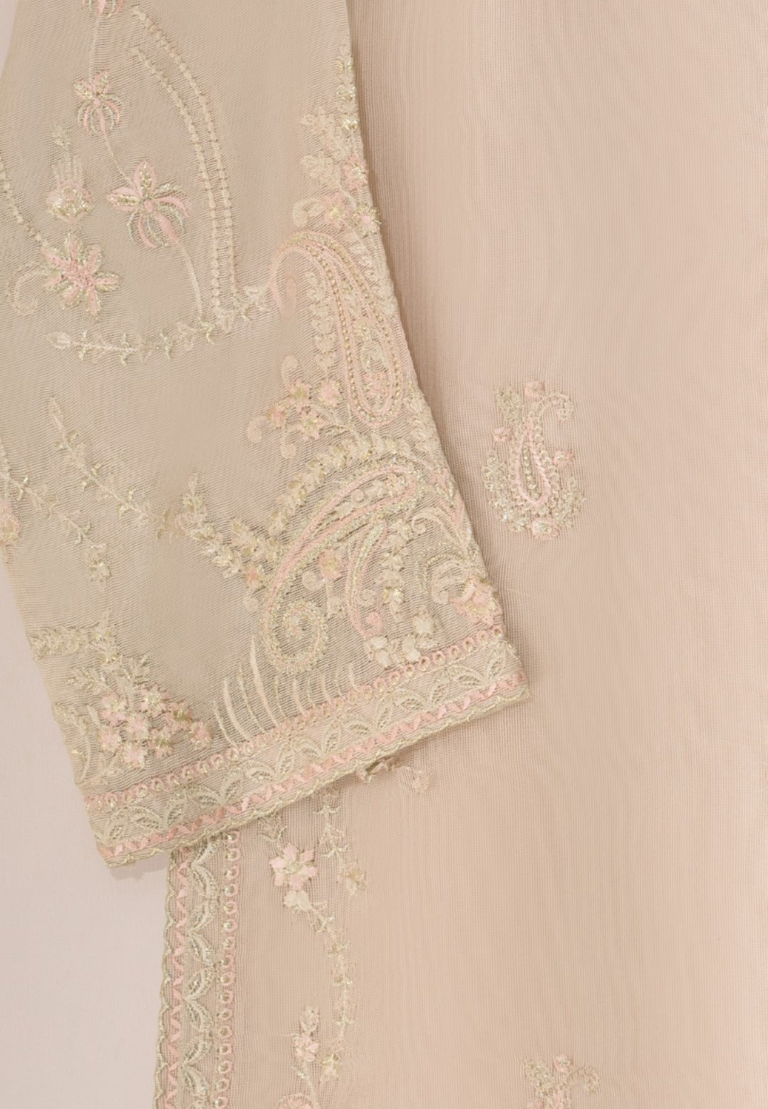 3 Piece - Pure Cotton Net Embroidered Suit S111299 – Aghanoorinternational