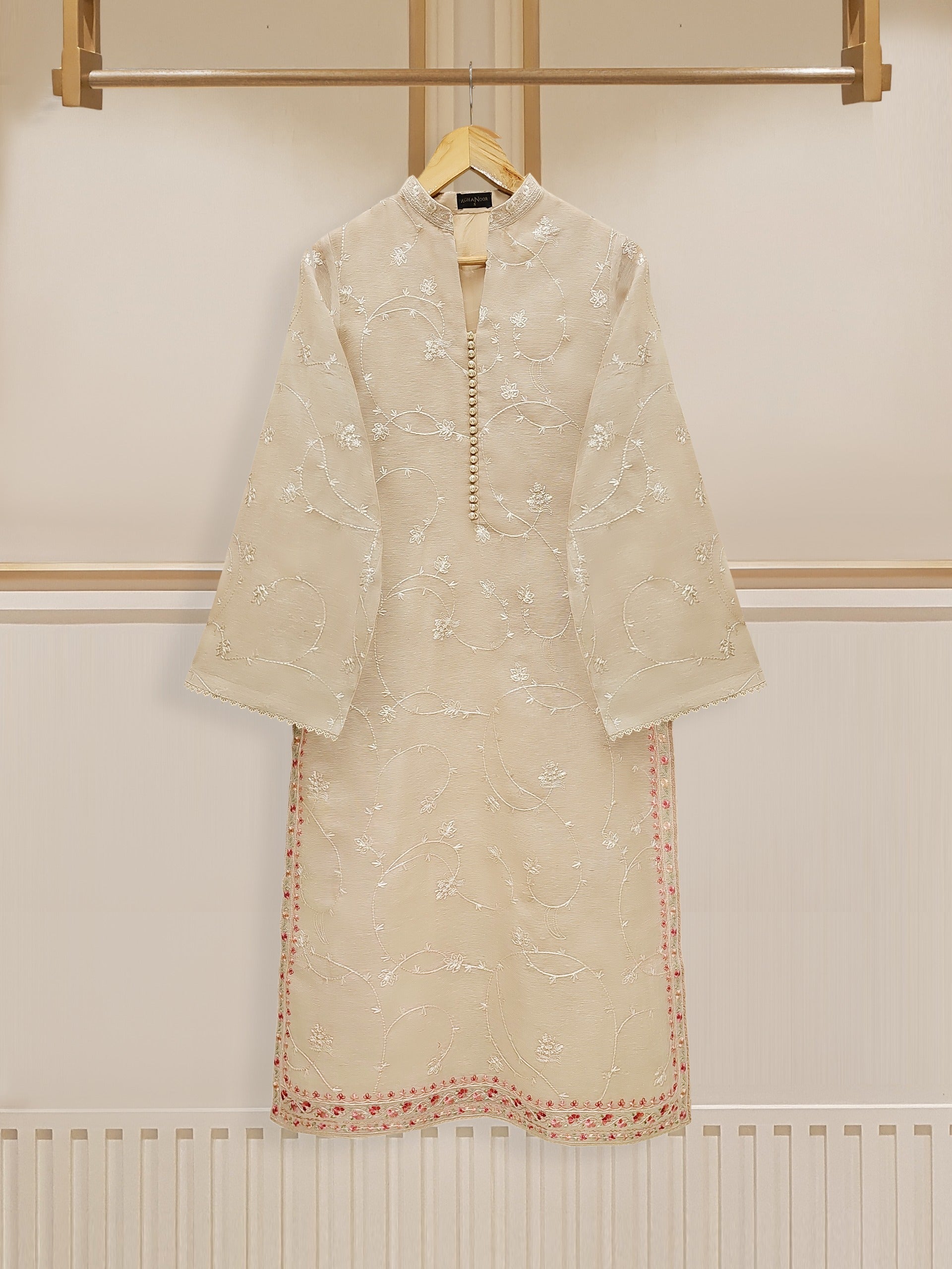 3 Piece - Pure Cotton Net Embroidered Suit S110021 – Aghanoorinternational