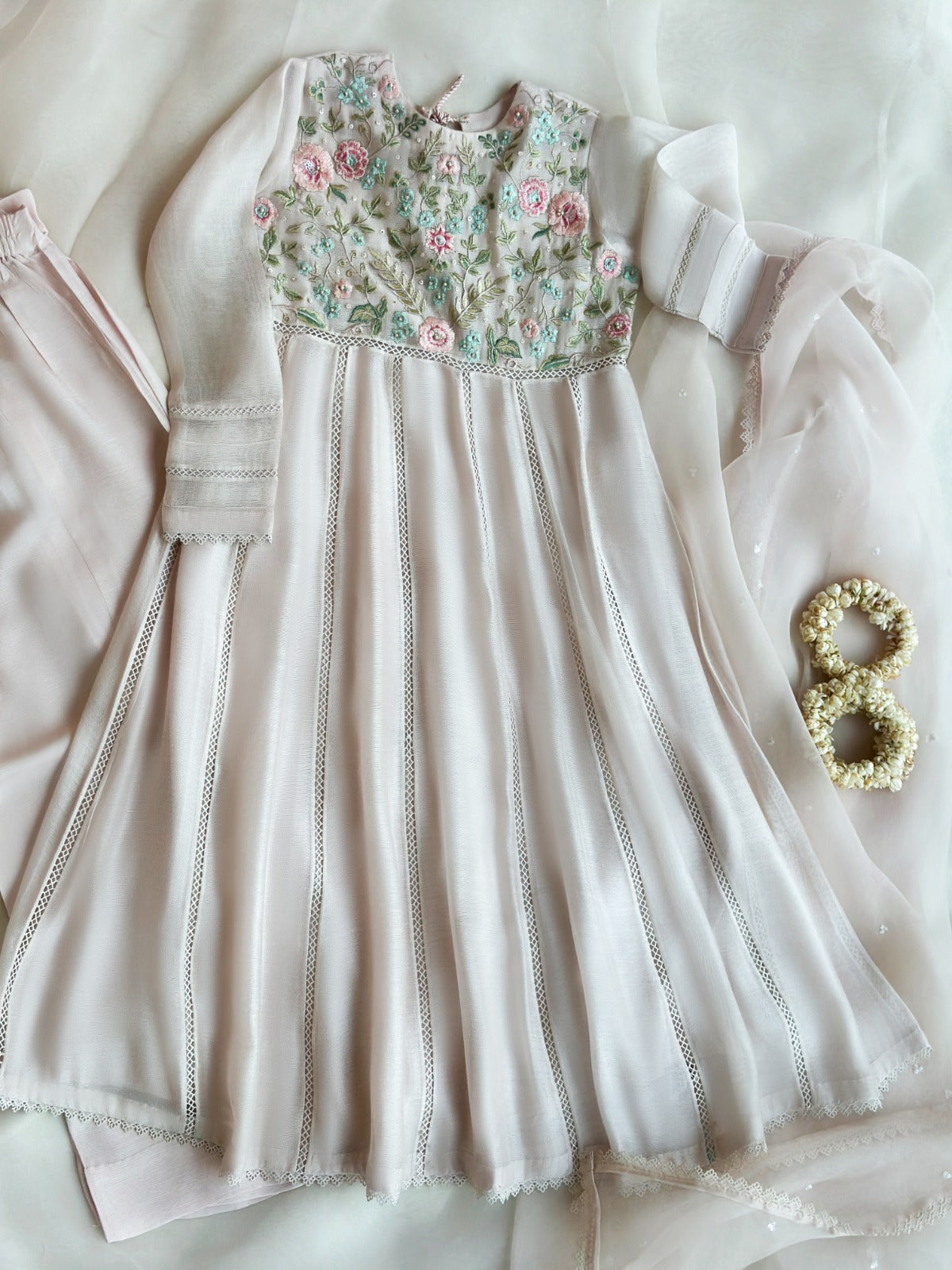 (Kids) 3 Piece - Pure Cotton Net Suit FKD-001 – Aghanoorinternational