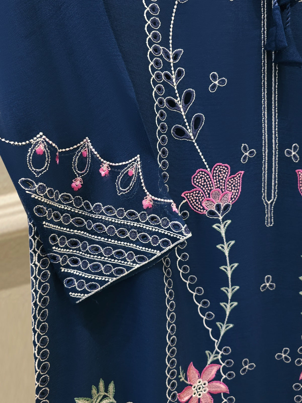 3 Piece - Pure Embroidered Cotton Net Suit S112065 – Aghanoorinternational