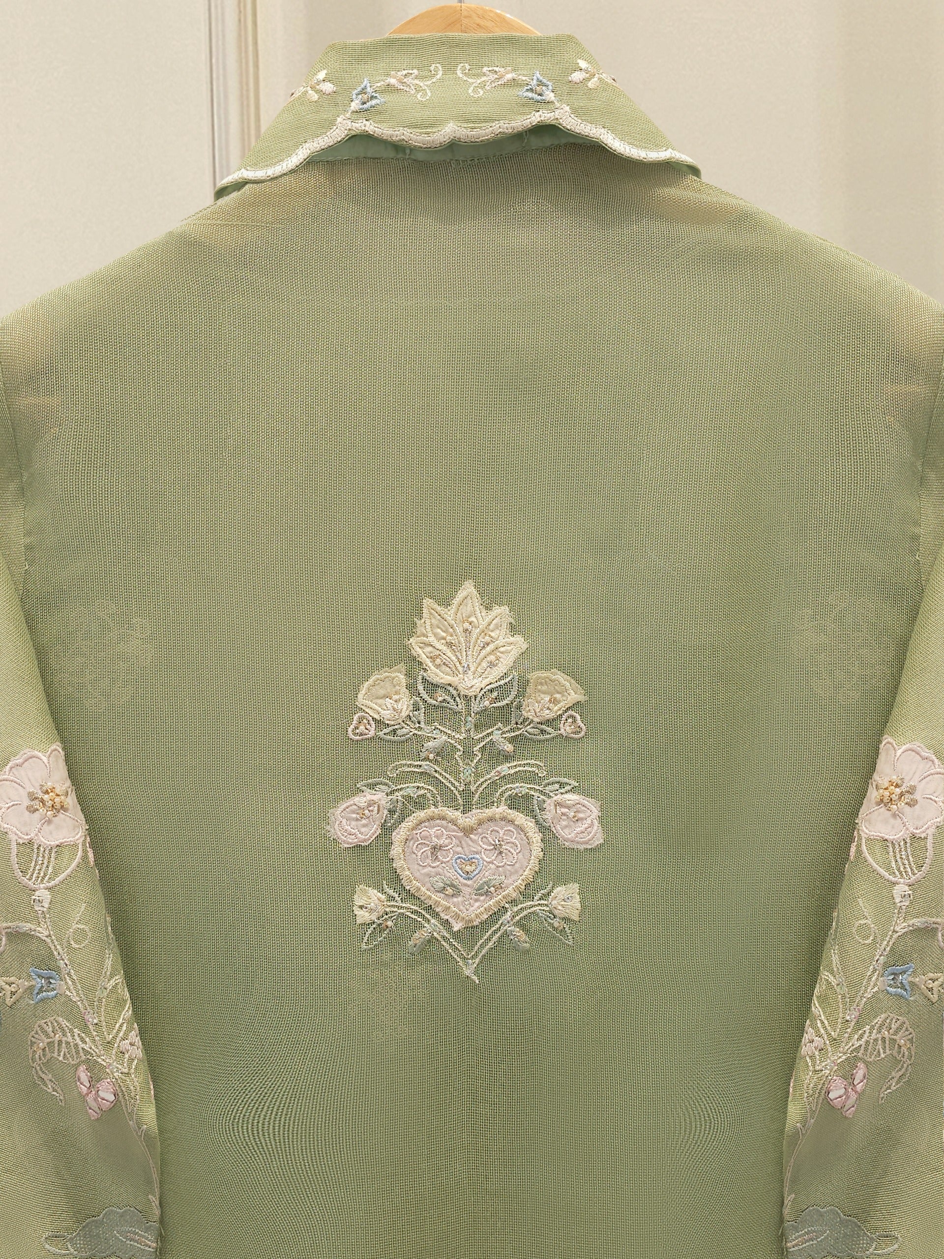 Pure Embroidered Cotton Net Shirt S112912 – Aghanoorinternational